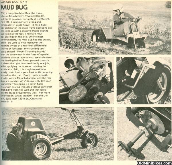 Introduction of my 73 Mtd Mudbug trike | OldMiniBikes.com