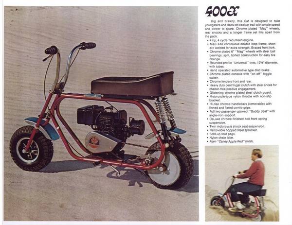 Late '60s CAT Minibike mini bike | OldMiniBikes.com