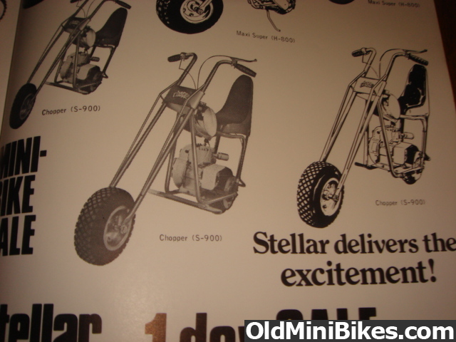 Original Stellar Industries Mini Bike Catalog, Promo Sheets, Factory Info. | OldMiniBikes.com