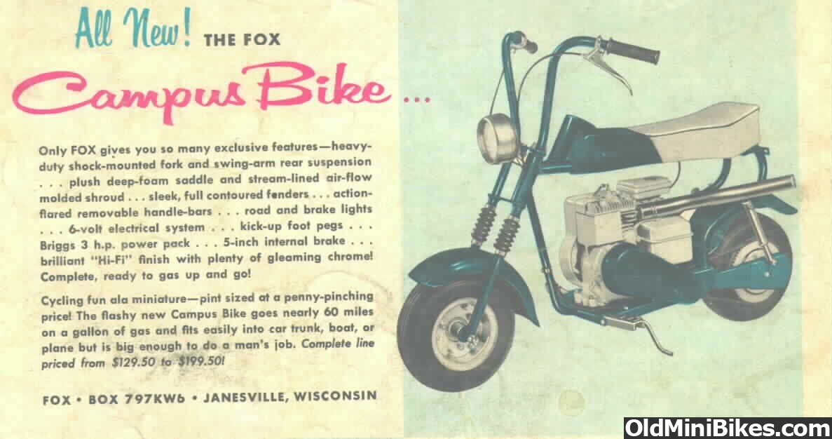 Fox Campus, Original | OldMiniBikes.com