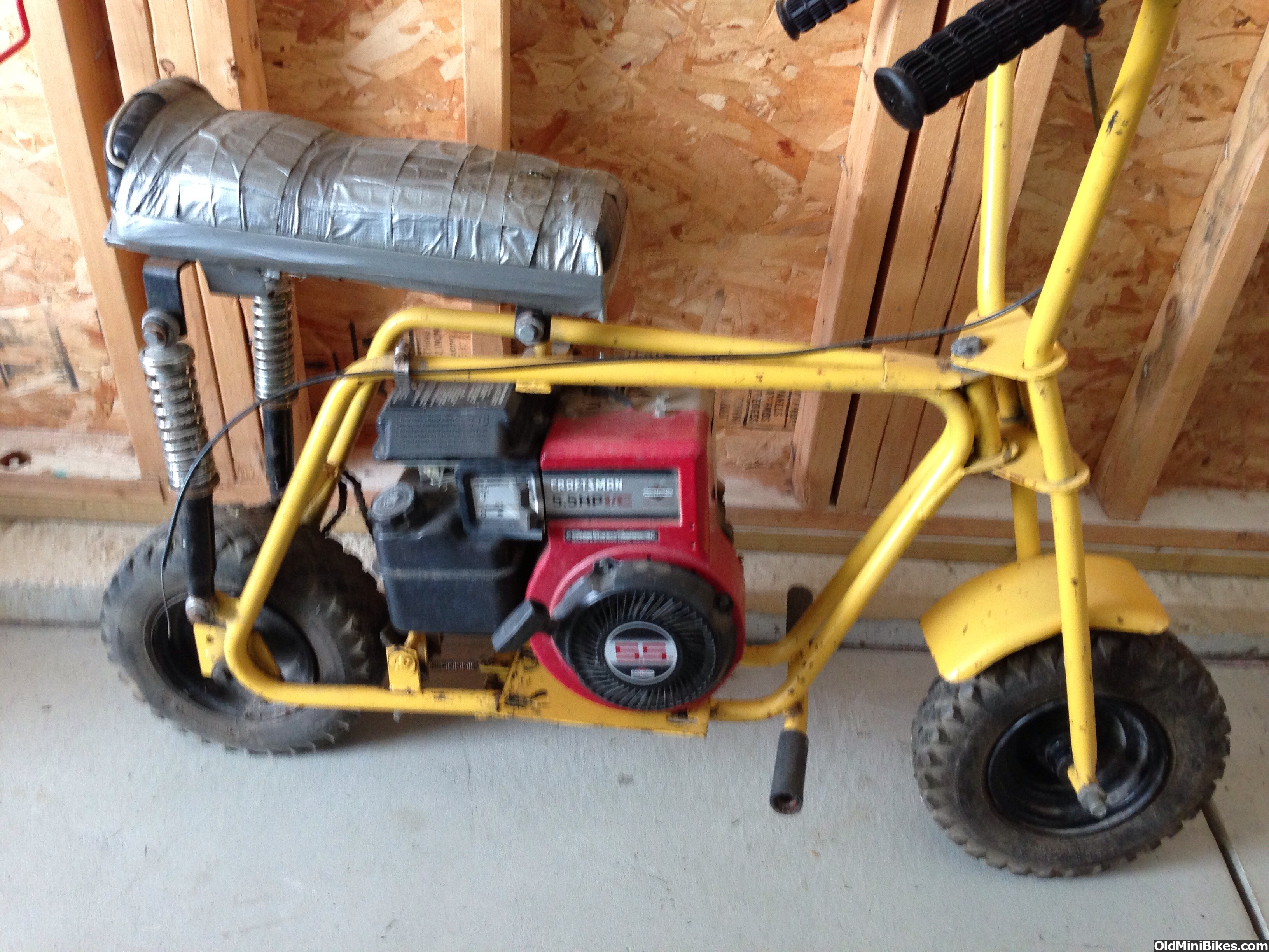 Golden Pinto in progress. | OldMiniBikes.com