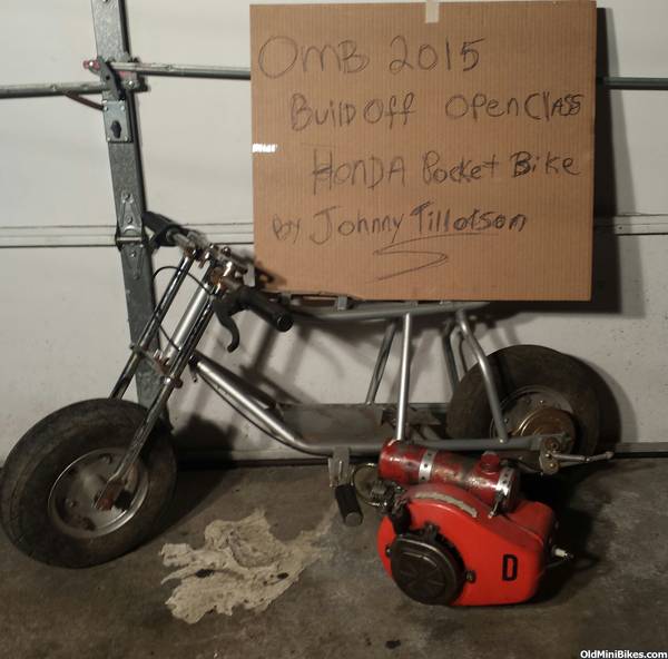 Johnny Tillotson's 2015 OldMiniBikes Build-Off Open Class Honda Pocket Bike | OldMiniBikes.com