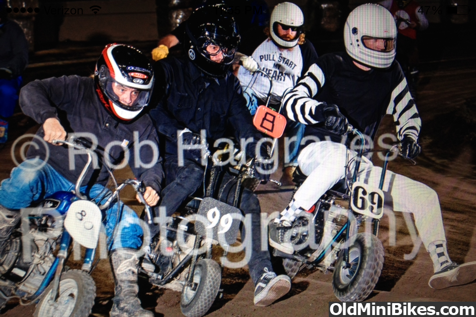 Flat Track racing in Southern California (PuLL-STaRT MiNi's) | OldMiniBikes.com
