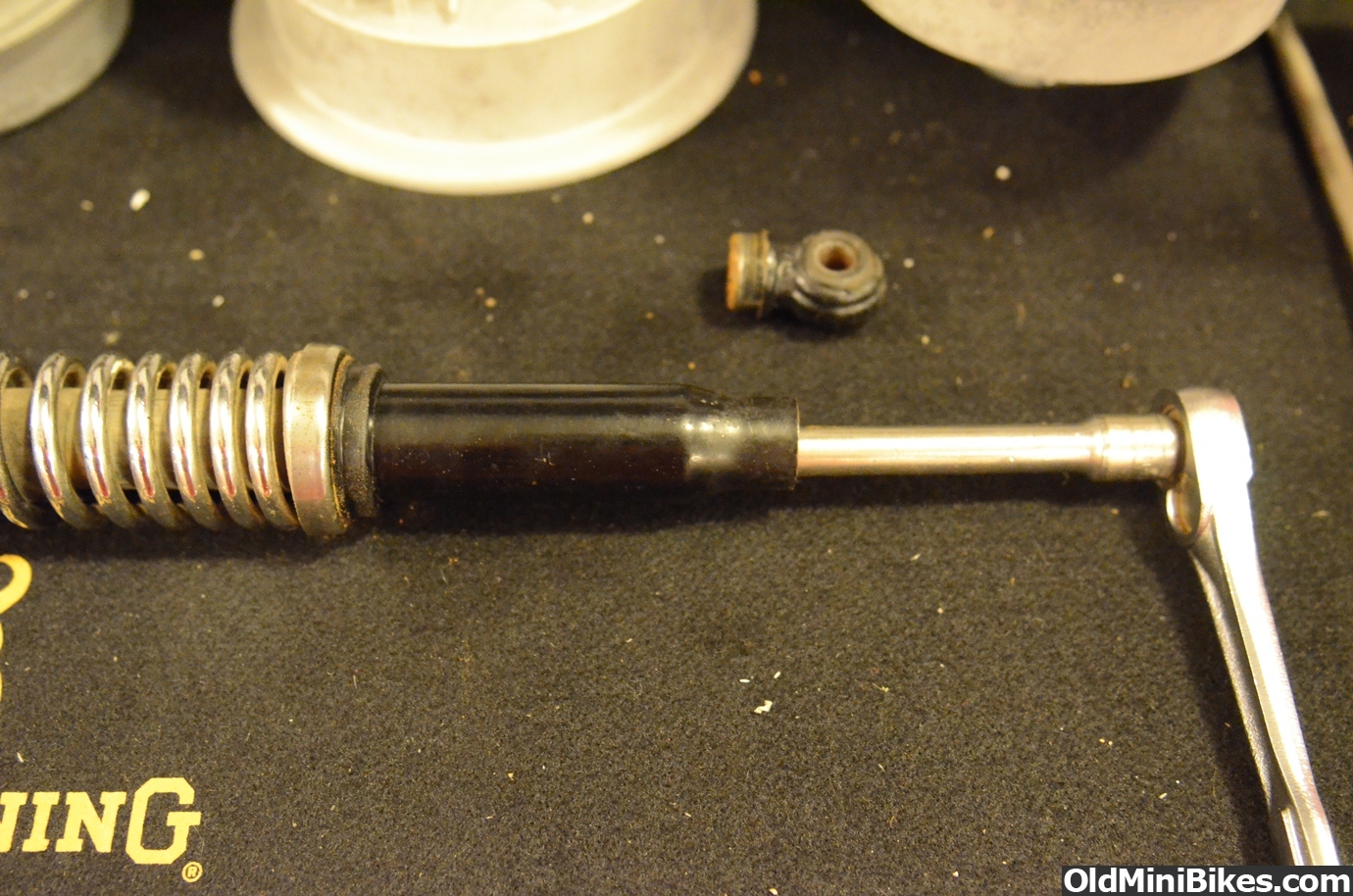 Vintage Roadster Shock Teardown | OldMiniBikes.com