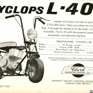 Clark Cyclops L-400 | OldMiniBikes.com