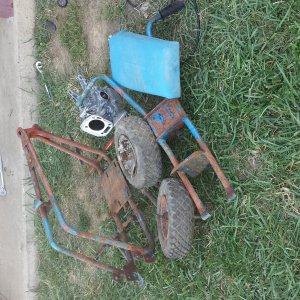 mini bike after being tore down | OldMiniBikes.com
