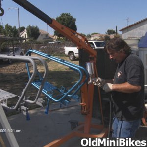painting the frames. | OldMiniBikes.com