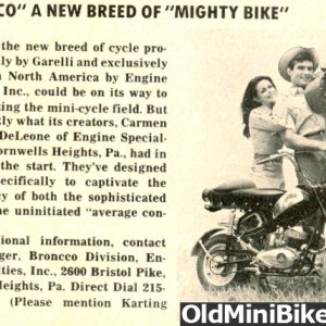 Broncco Ad 1-1967 | OldMiniBikes.com