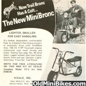 Heald Mini Bronc 8-1970 | OldMiniBikes.com