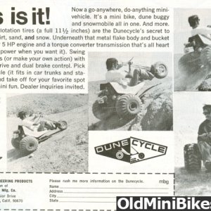 Allied Pacific Dune Cycle 10-1970 | OldMiniBikes.com