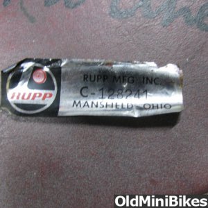 rupp sprint 1970 #'s | OldMiniBikes.com