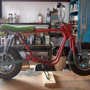 CT 70 wheels on Trailflight | OldMiniBikes.com