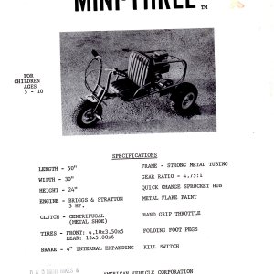 Rupp Go Jo The Price is Right Contestant | OldMiniBikes.com
