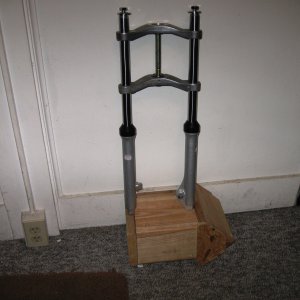 modified wide glide forks for the Bouncer | OldMiniBikes.com