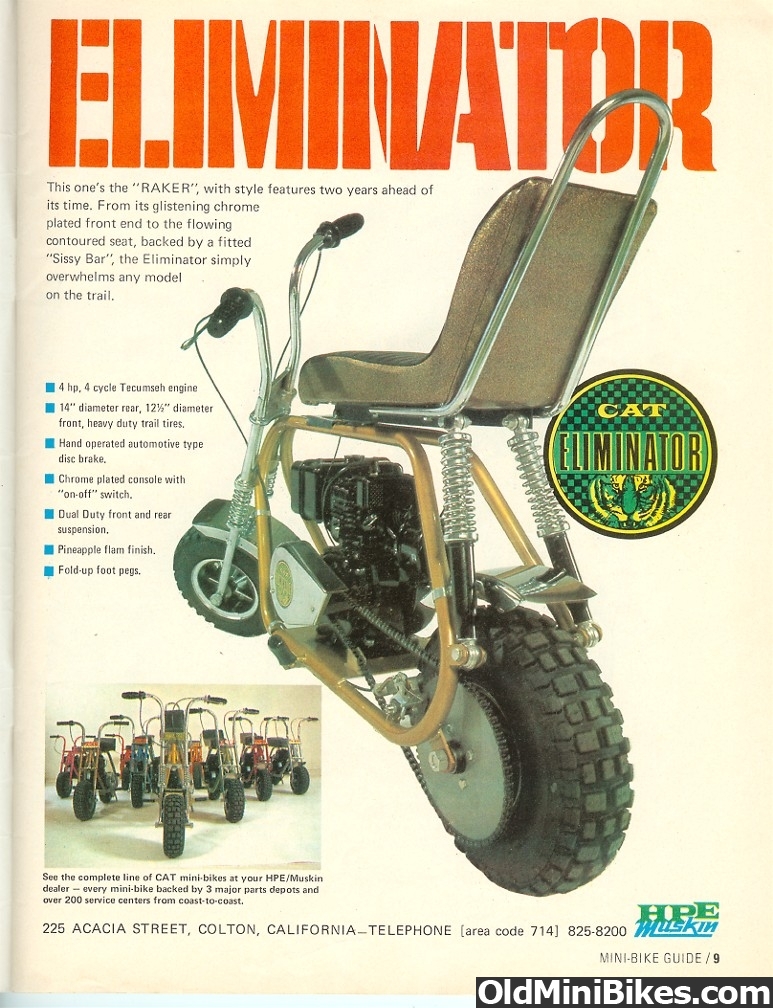 Needing pic' of cat eliminator stickers | OldMiniBikes.com