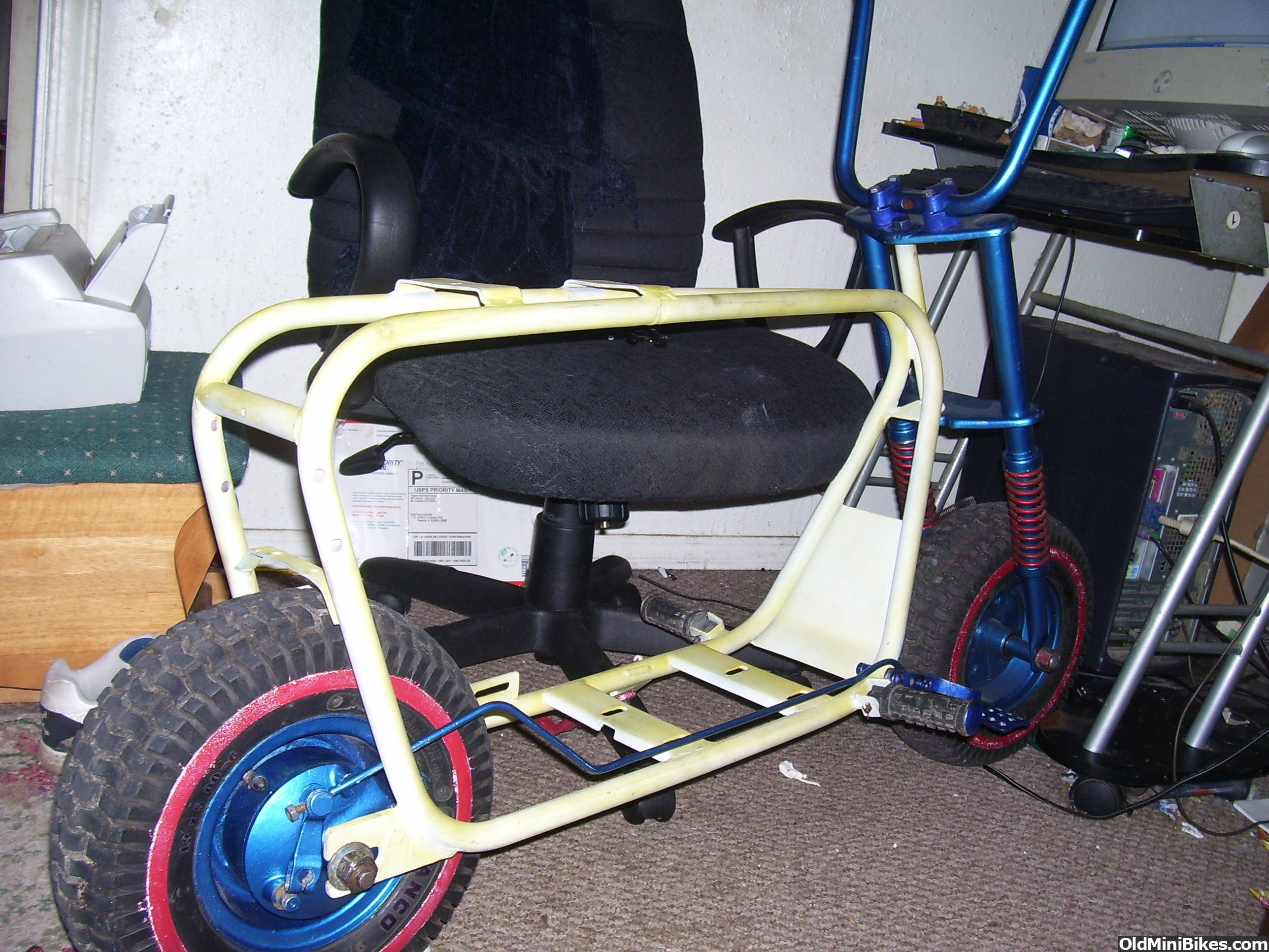 my mini bike after paint | OldMiniBikes.com