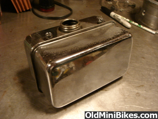 Vintage Chrome Tecumseh Gas Tank | OldMiniBikes.com