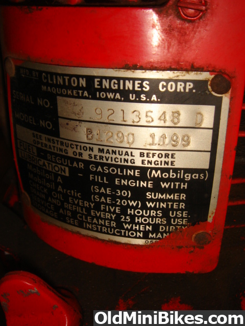 Vintage Clinton 4 H.P. Motor | OldMiniBikes.com