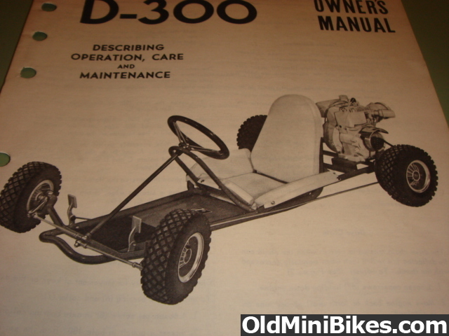 Original RUPP D300 Kart & Chevy Jr. Dealer Paperwork | OldMiniBikes.com
