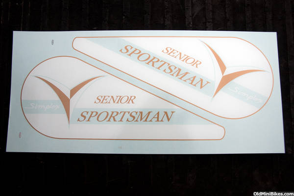 Simplex Gas Tank Decals | OldMiniBikes.com