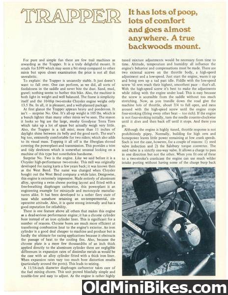 The official Trapper Mini Bike thread | OldMiniBikes.com