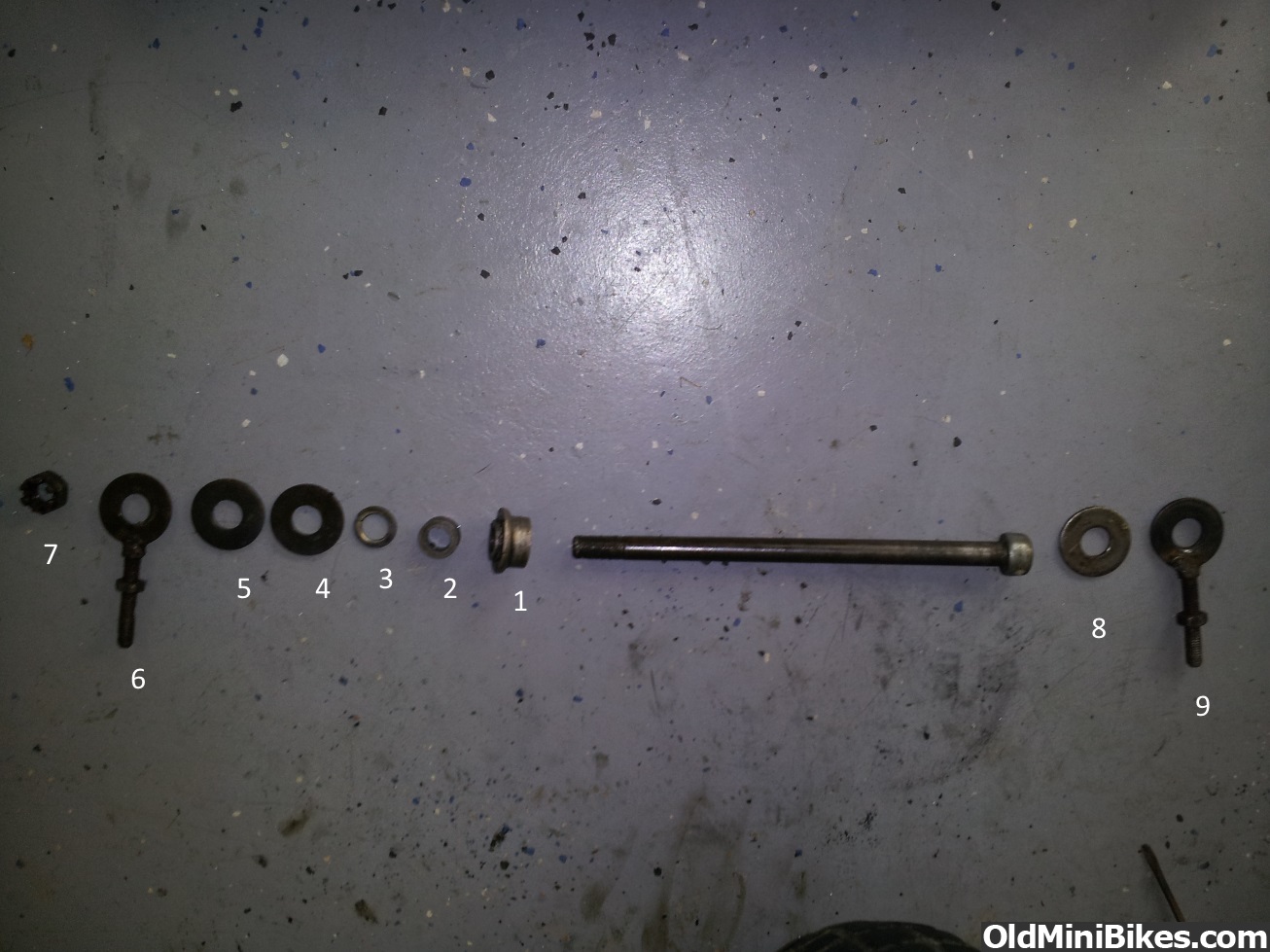 1974 XL70 Rear Axle | OldMiniBikes.com