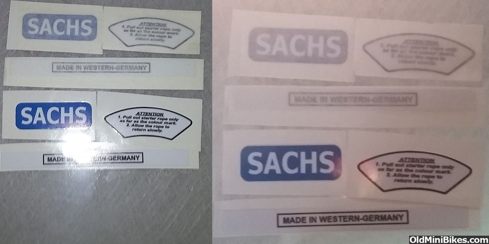SACHS Engine decal set | OldMiniBikes.com