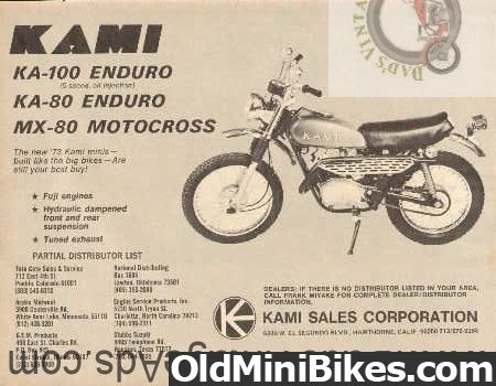 Kami Motorcycle | OldMiniBikes.com