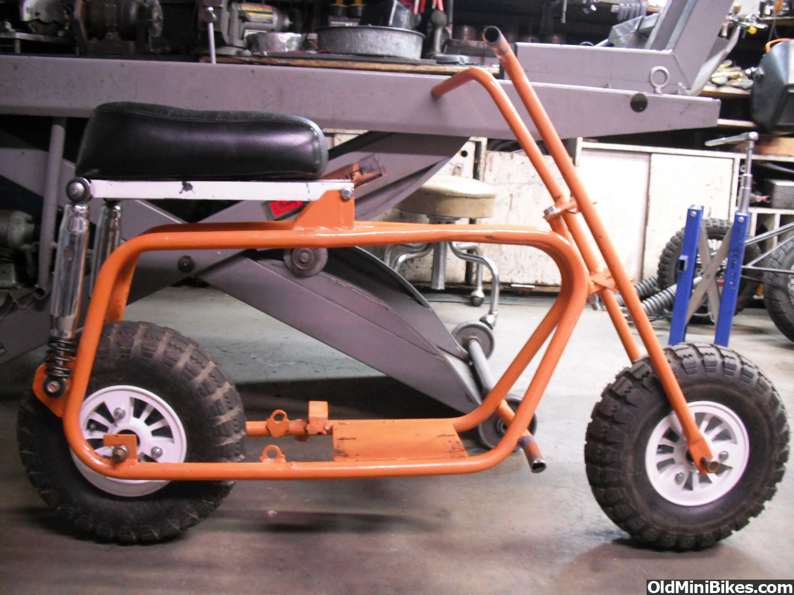 king o lawn roller minibike frame | OldMiniBikes.com