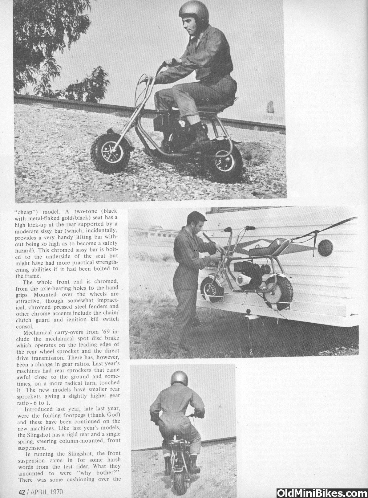 Cat Slingshot - April 1970 MBG test | OldMiniBikes.com