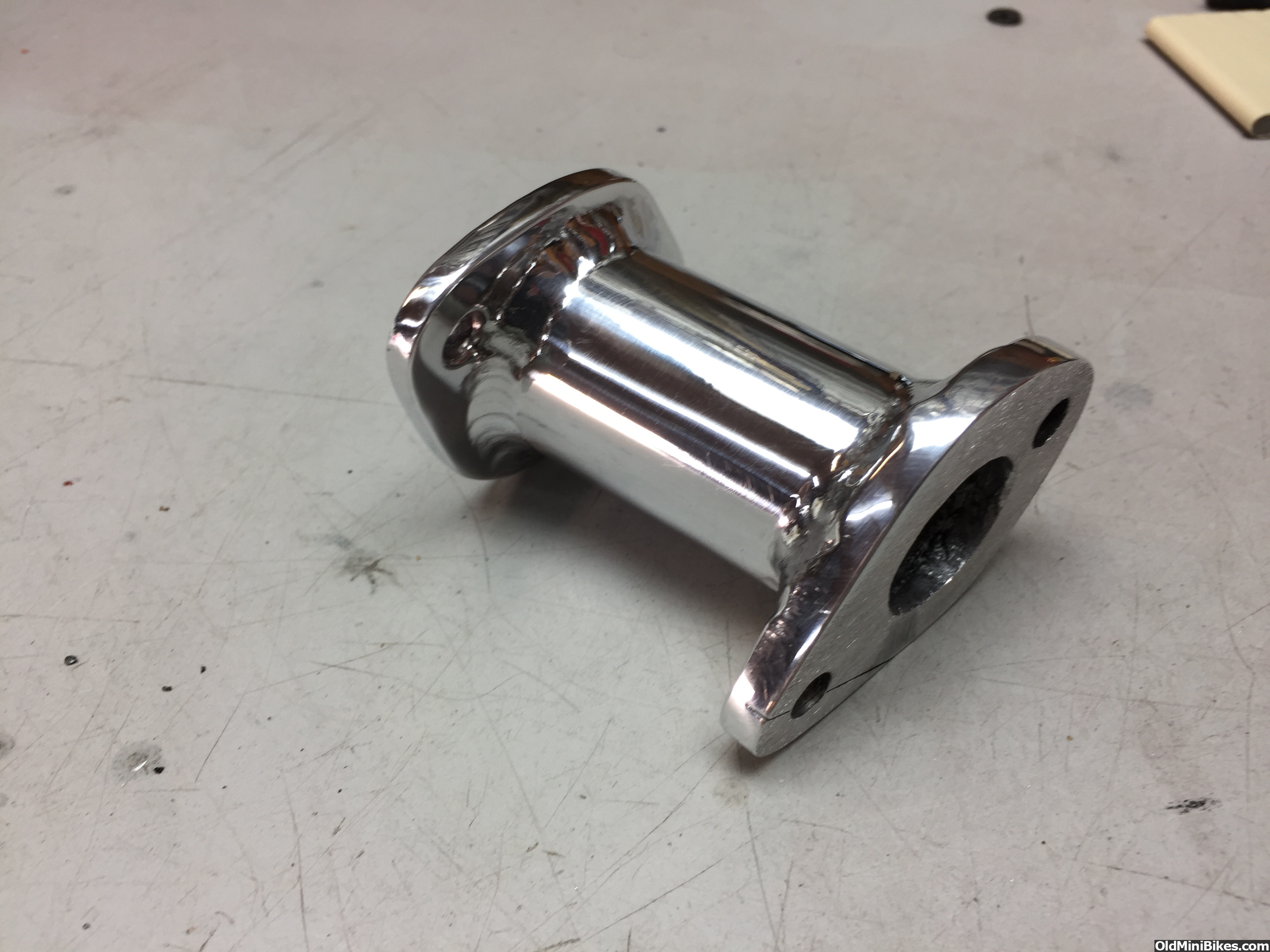 Polished aluminum intake manifold | OldMiniBikes.com