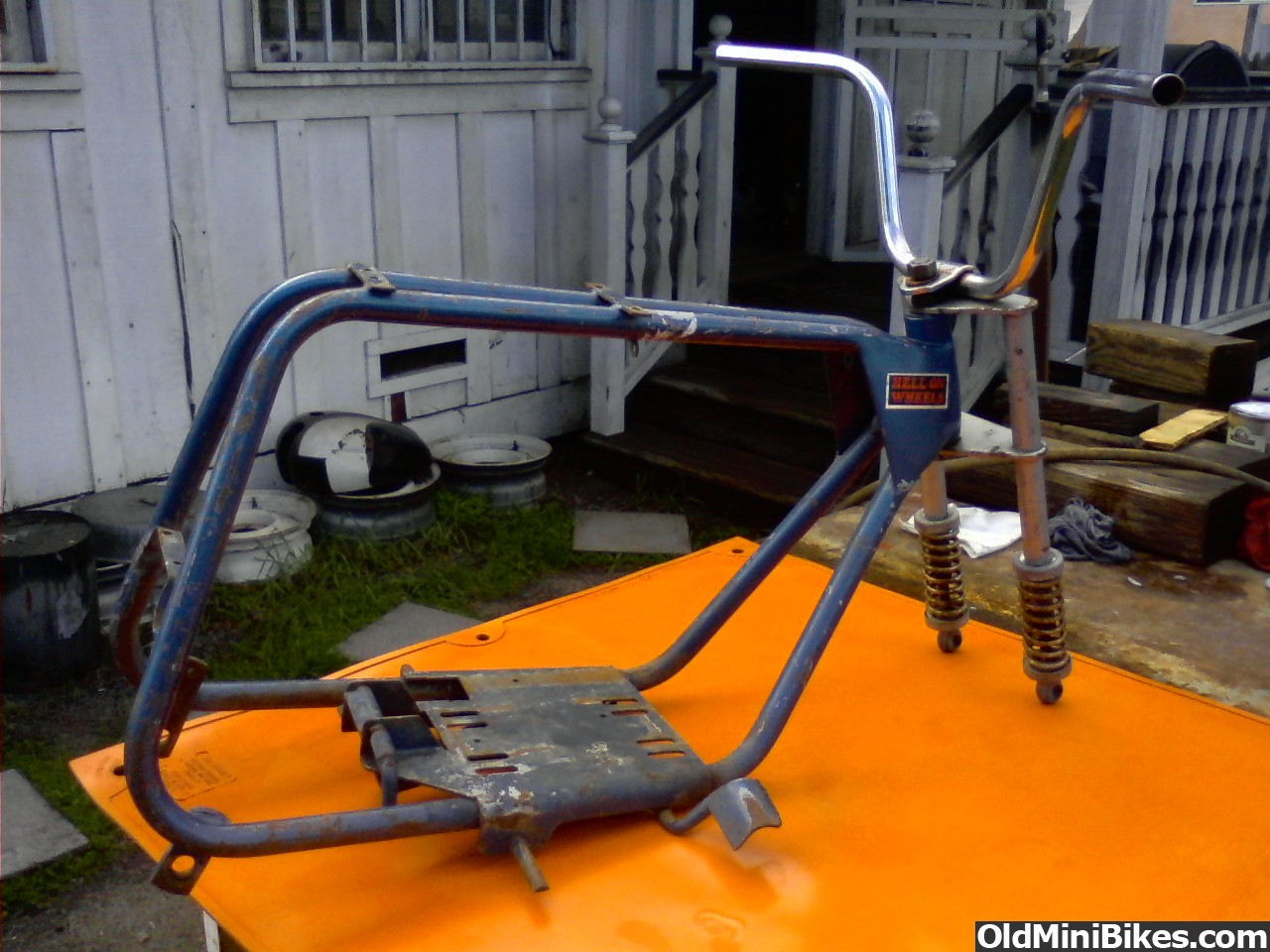 Nova minibike frame and forks for sale | OldMiniBikes.com