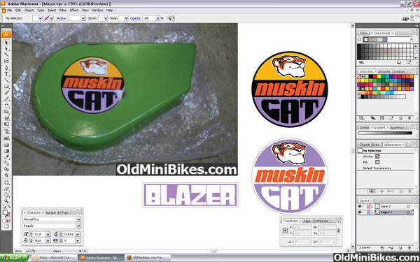 muskin CAT "Tiger" Decal for Reproduction | Page 2 | OldMiniBikes.com