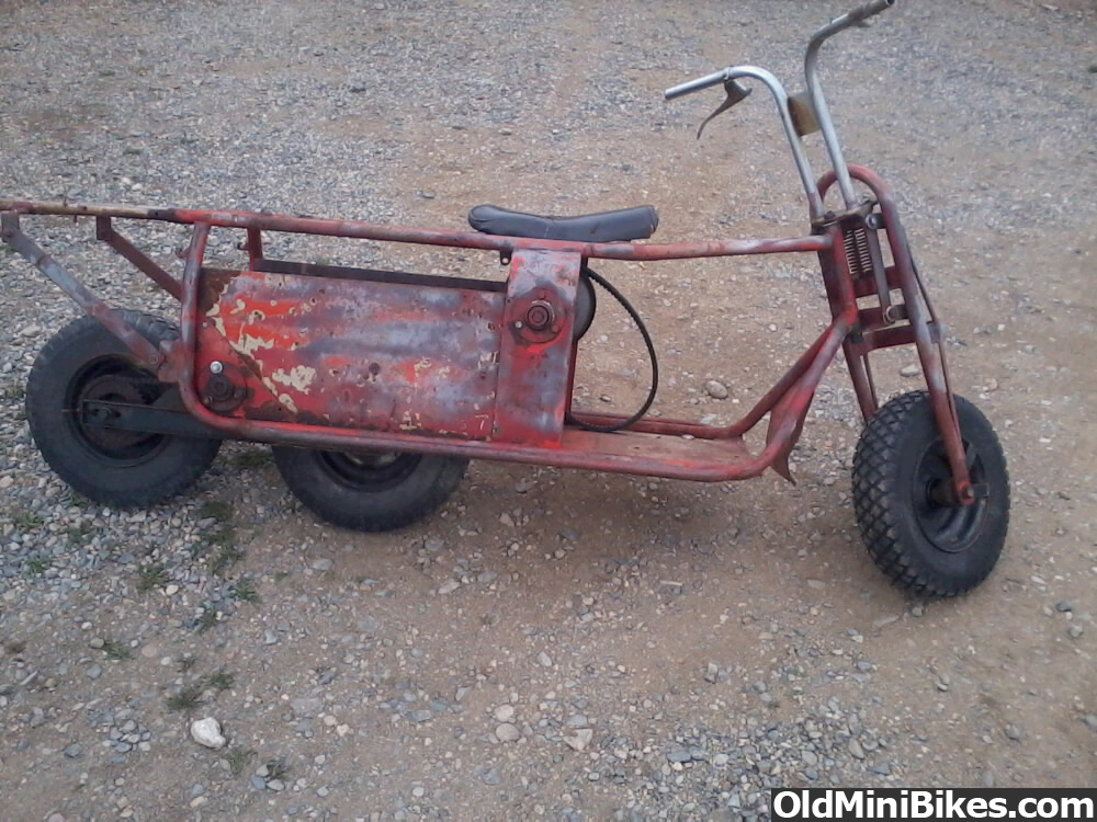 Inline 3 wheel minibike | OldMiniBikes.com